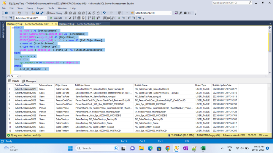 Analyzing Statistics in SQL Server | Our Tech Ideas